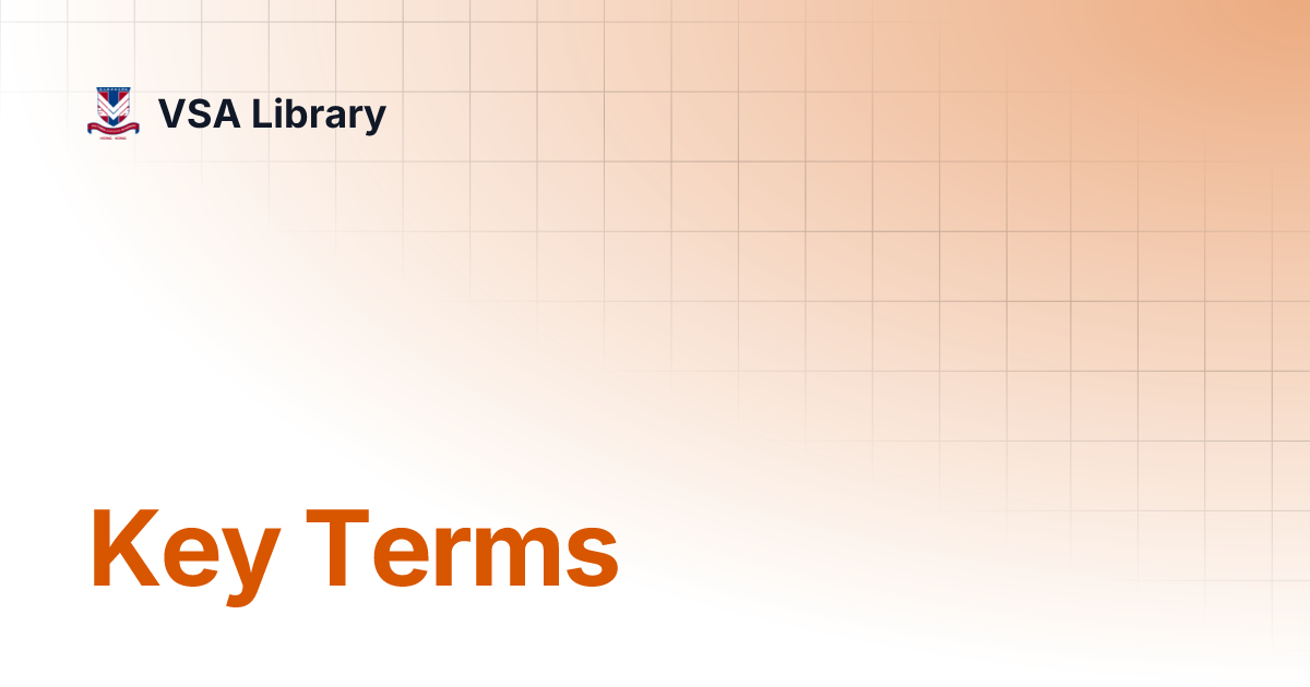 Key Terms | VSA Library